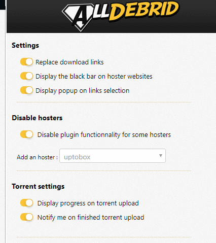 AllDebrid: Télécharger l'ensemble des outils Alldebrid.